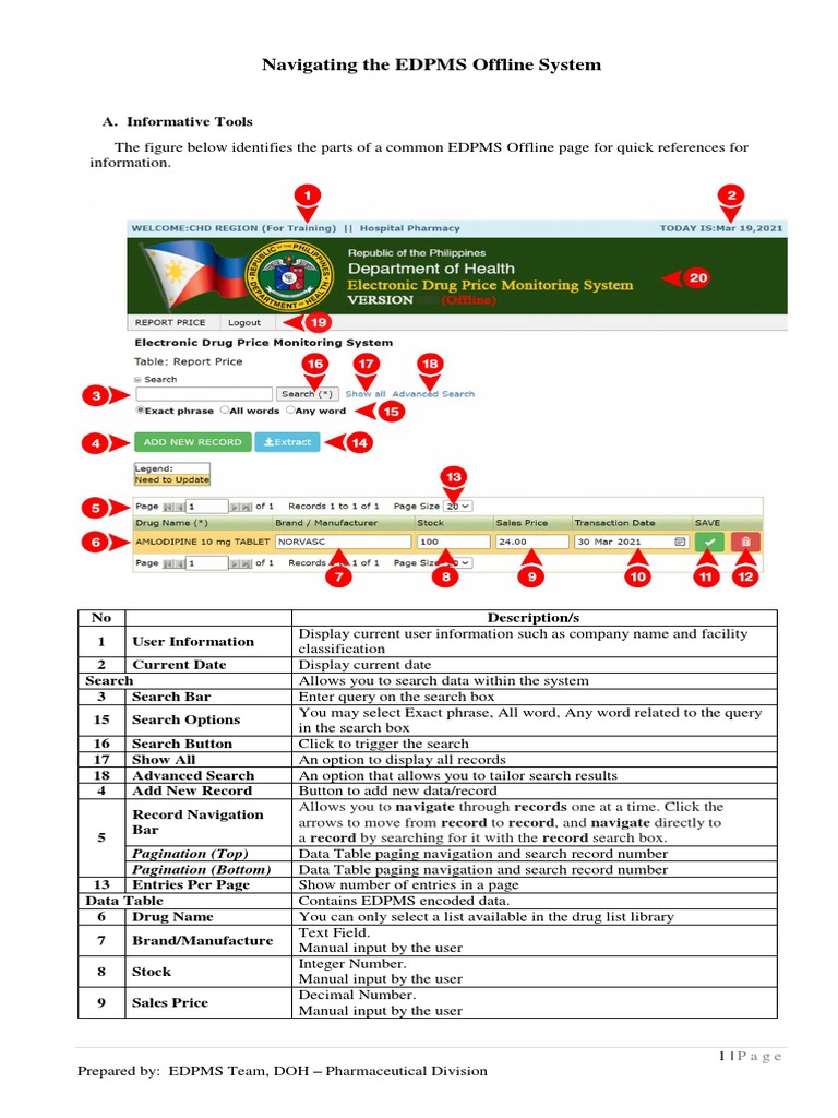 Navigating the EDPMS Offline system | PDF | Icon (Computing) | Backup