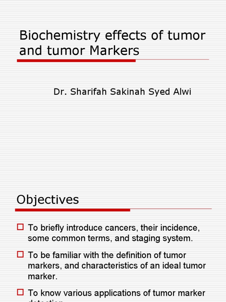 9.lecturer 18 Biochemistry Effect On Tumor and Tumor Markers | PDF | Cancer | Biomarker