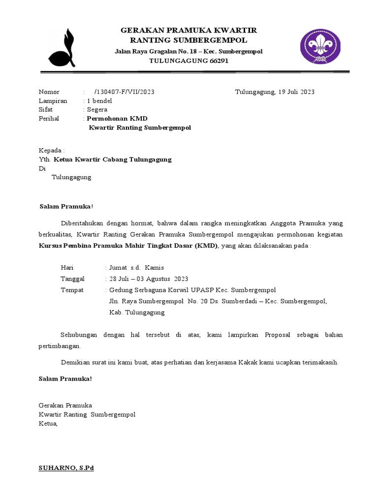 Proposal KMD Sumbergempol 2023 Fix | PDF | Agama & Spiritualitas | Gaya Hidup