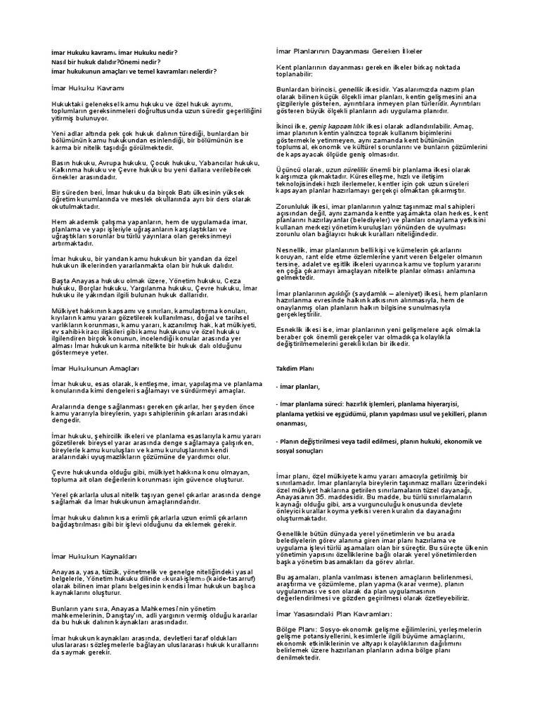 İmar Hukuku | PDF