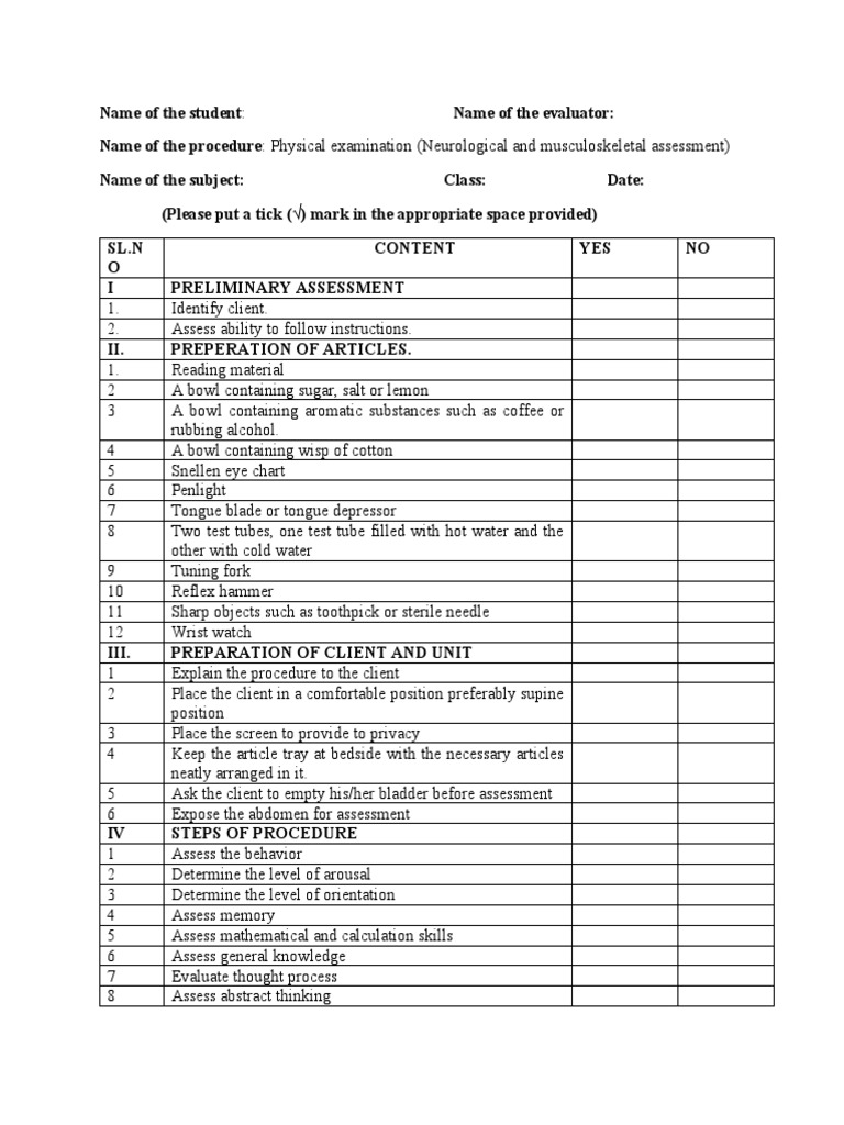 Neurological & Musculoskeletal Exam Guide | PDF | Human Anatomy ...