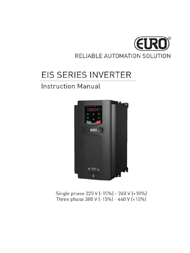 Euro EIS Inverter | Download Free PDF | Power Supply | Electric Motor