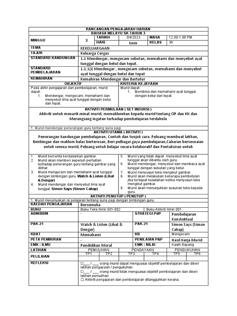 BM 3 Isnin 3 Apr | PDF