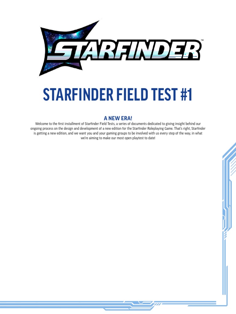 Starfinder Field Test 1 | PDF | Ammunition | Cartridge (Firearms)