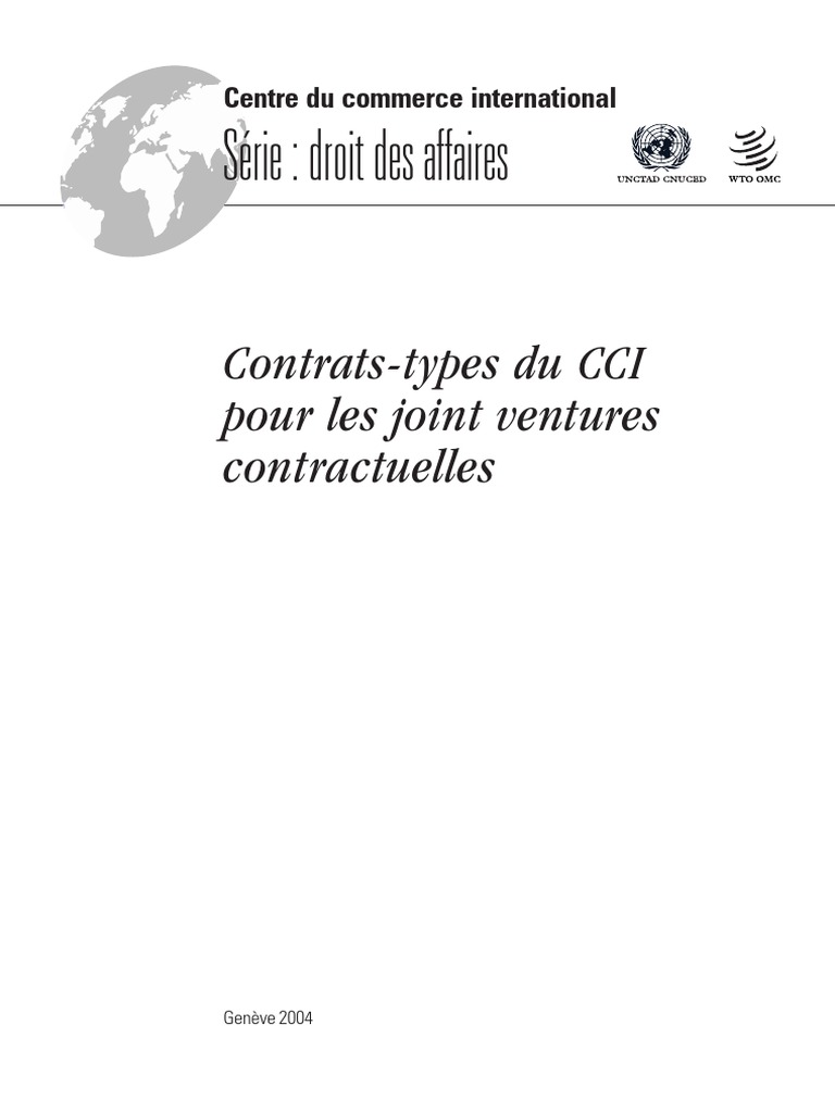 Contrat Tpe Joint Venture CCI | PDF