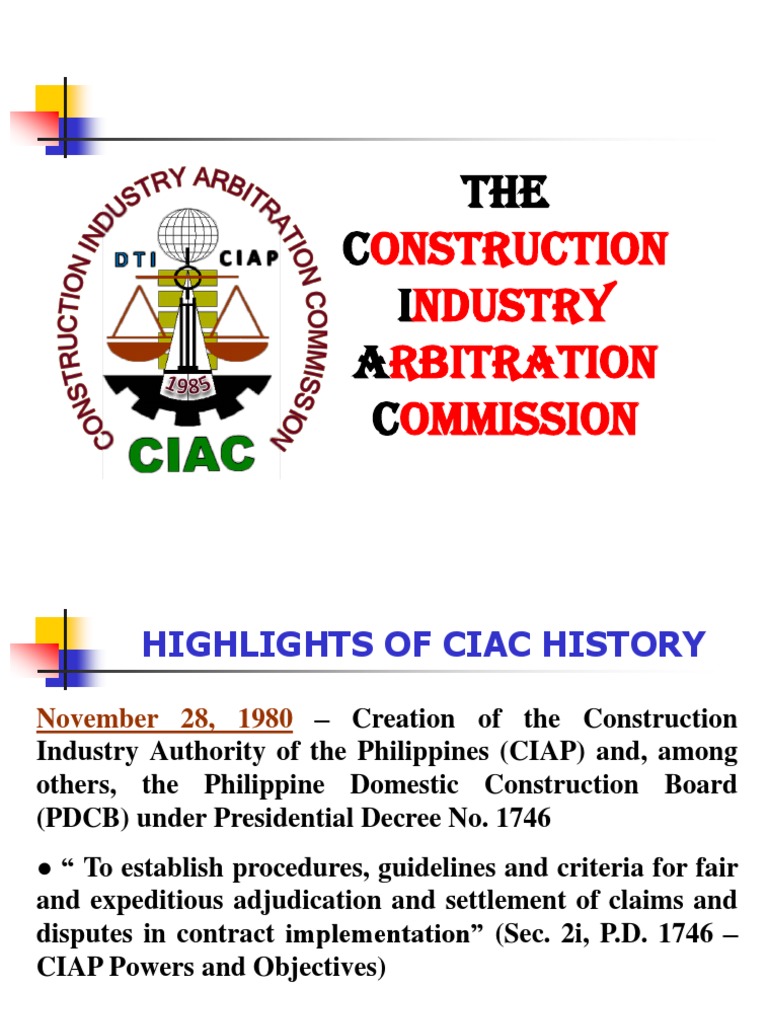 Ciac, E.O. 1008 | PDF | Arbitration | Alternative Dispute Resolution