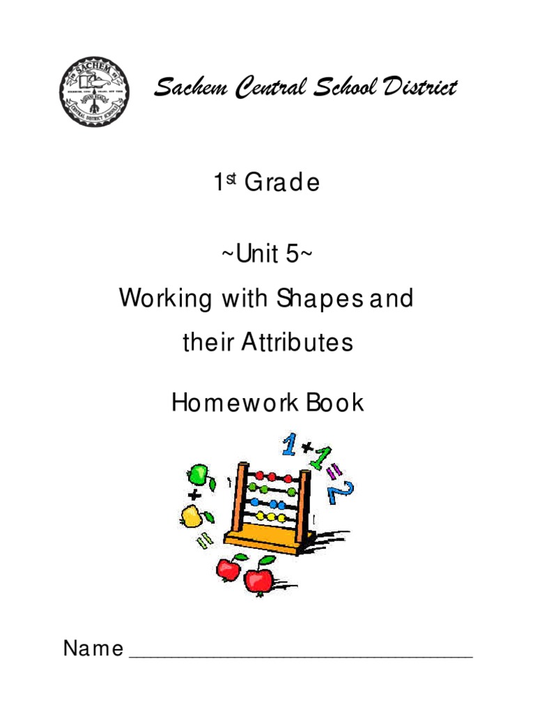 Grade 1 Unit 5 Math Homework Book | PDF | Shape | Rectangle