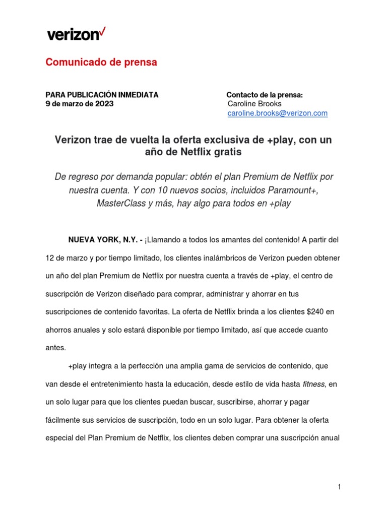 SPA Plus Play Press Release Caroline Brooks | Descargar gratis PDF ...