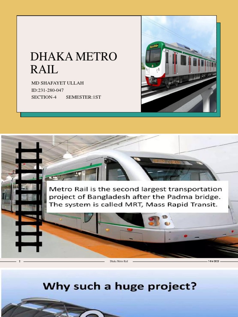 Presentation On Metro Rail | PDF | Electronic Business | Business Economics