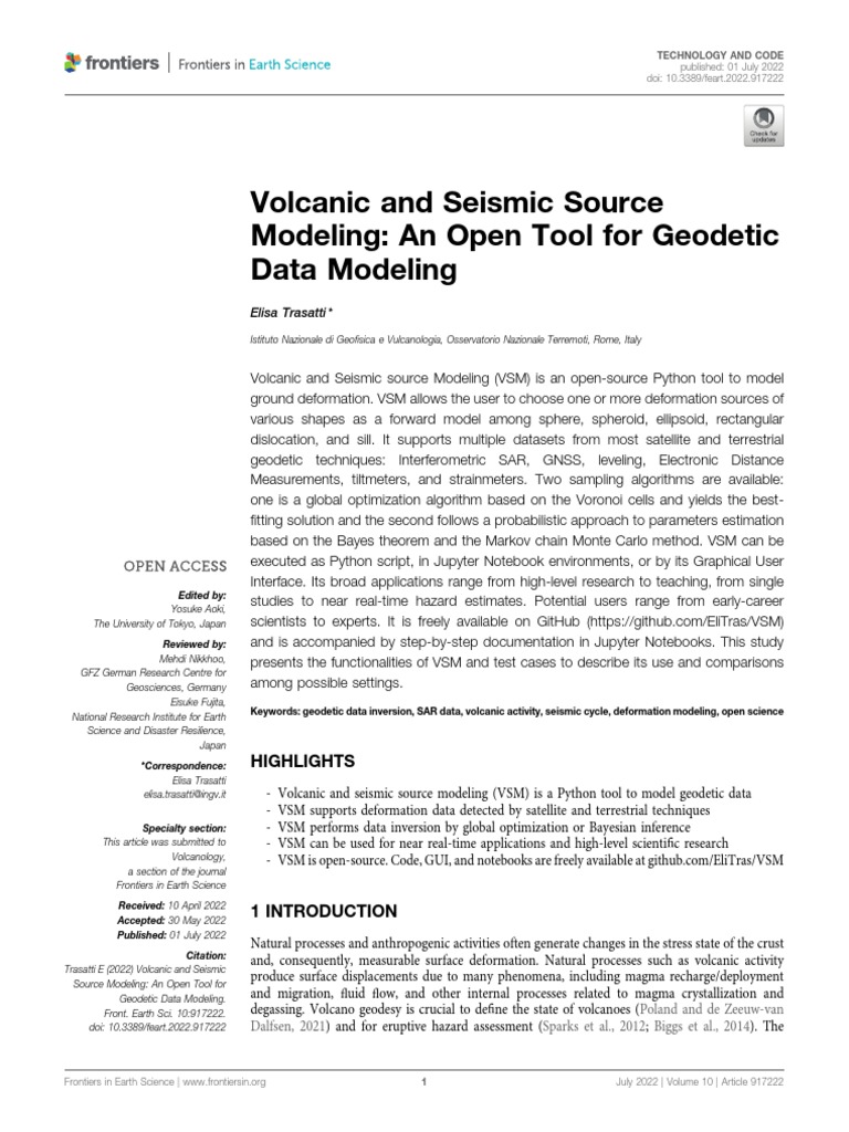Volcanic and Seismic Source Modeling An Open Tool | PDF | Science ...