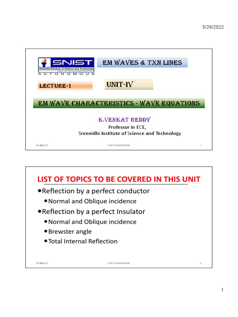 Emtl Unit-IV Merged | PDF Emtl Unit-IV Merged | PDF