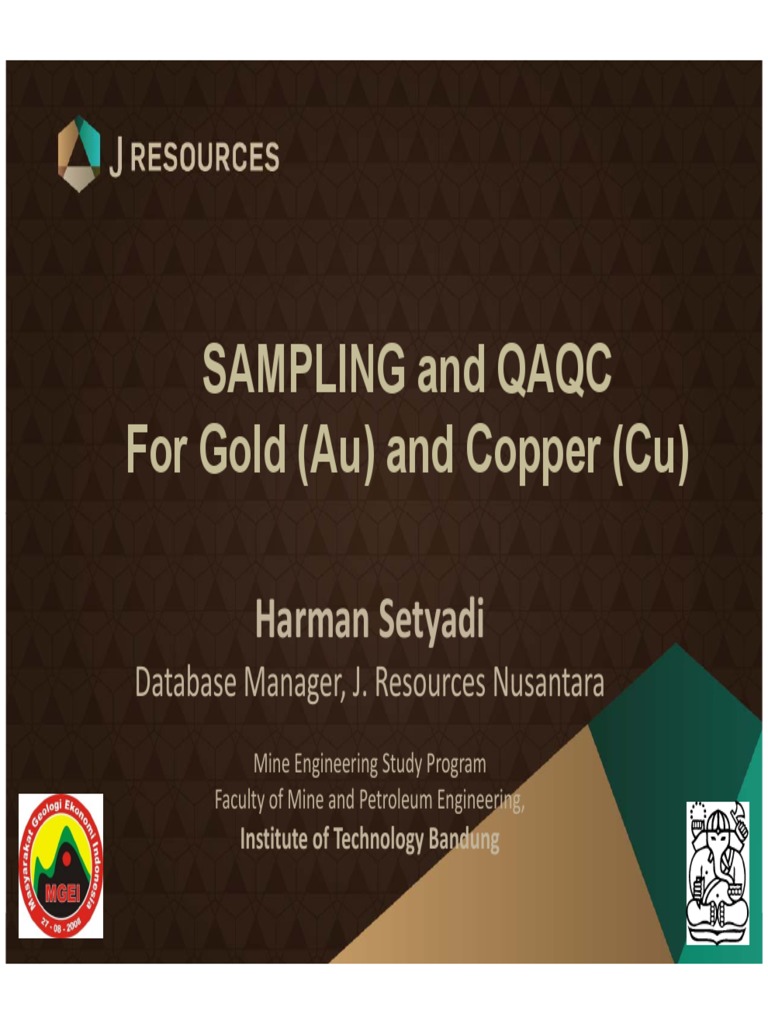 Sampling and QAQC 2014 HSI Ja | PDF | Metallurgical Assay | Exploration