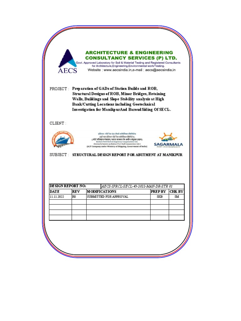 ROB ABUTMENT Open Foundation at 3 M Depth2 | PDF