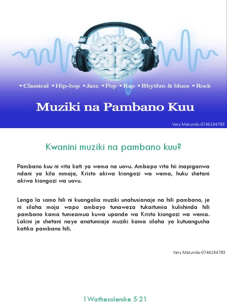 Muziki Na Pambano Kuu | PDF
