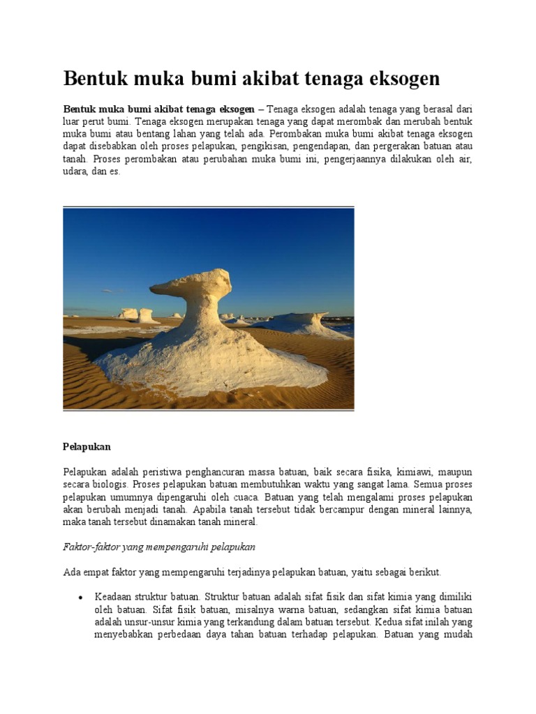 Bentuk Muka Bumi Akibat Tenaga Eksogen - 2 | PDF