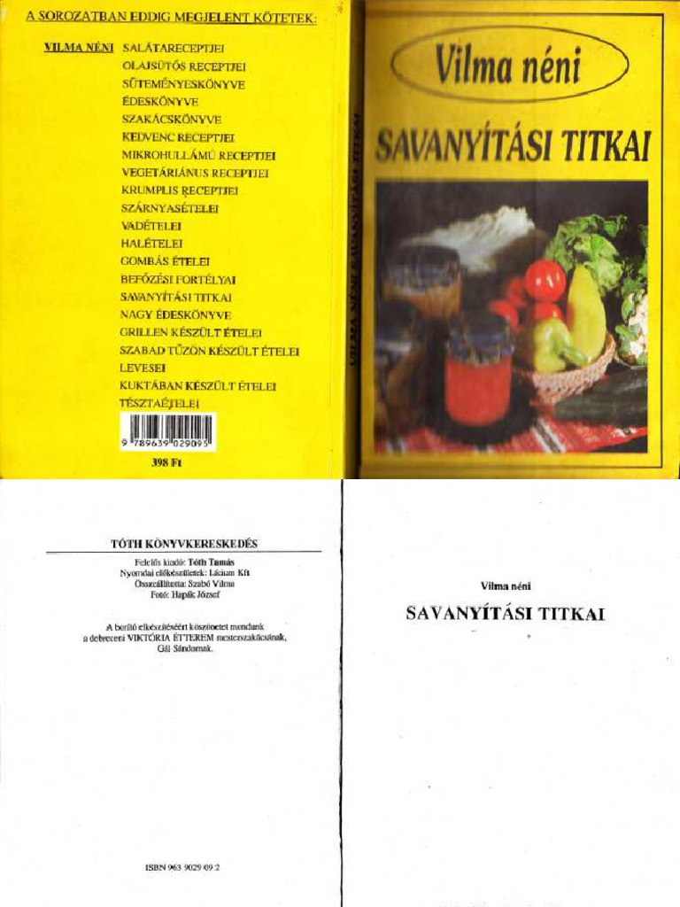 Vilma Néni Savanyítási Titkai | PDF