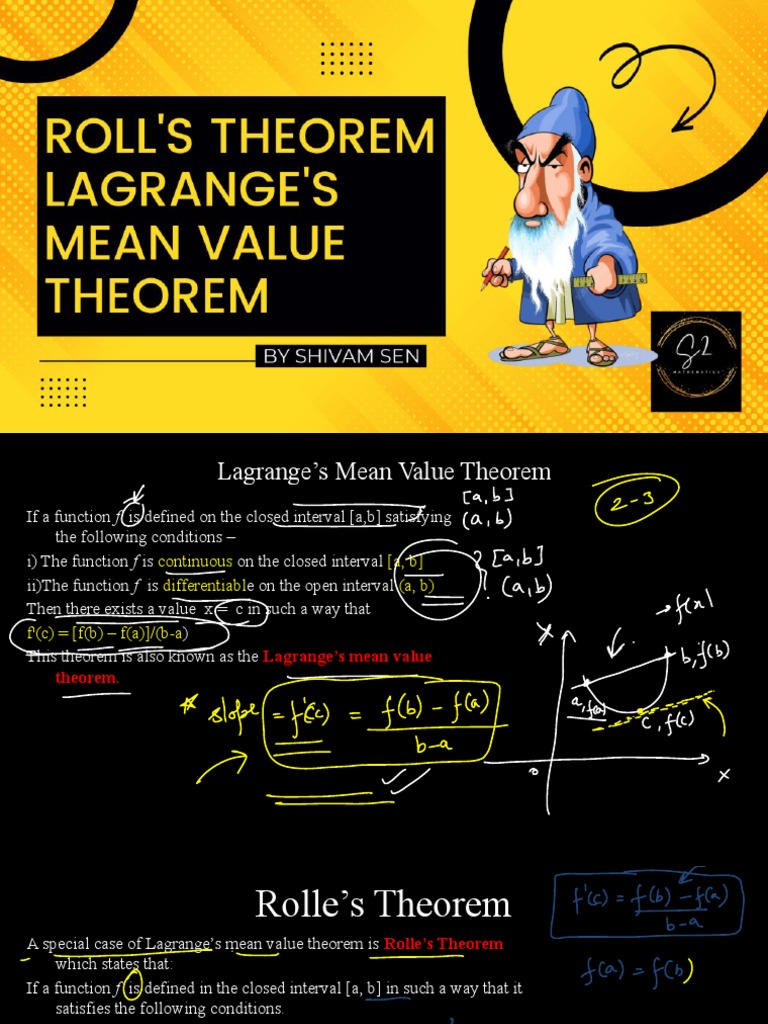 Lagrange's Mean Value Theorem Explained | PDF