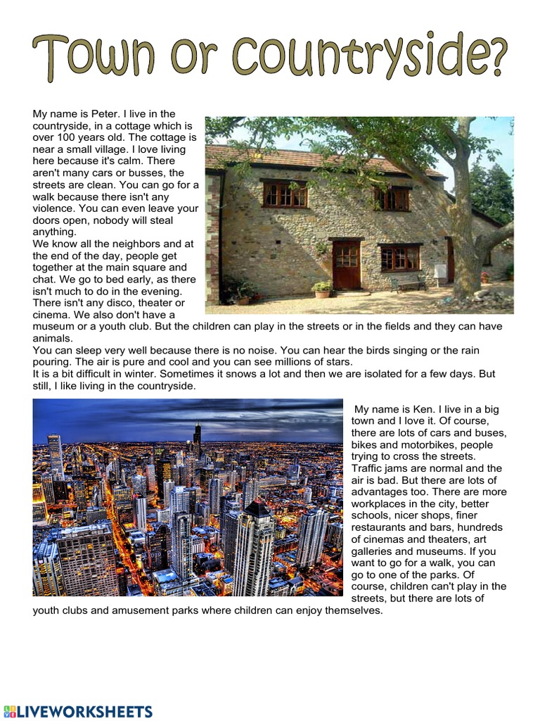 City vs. Countryside Living Insights | PDF