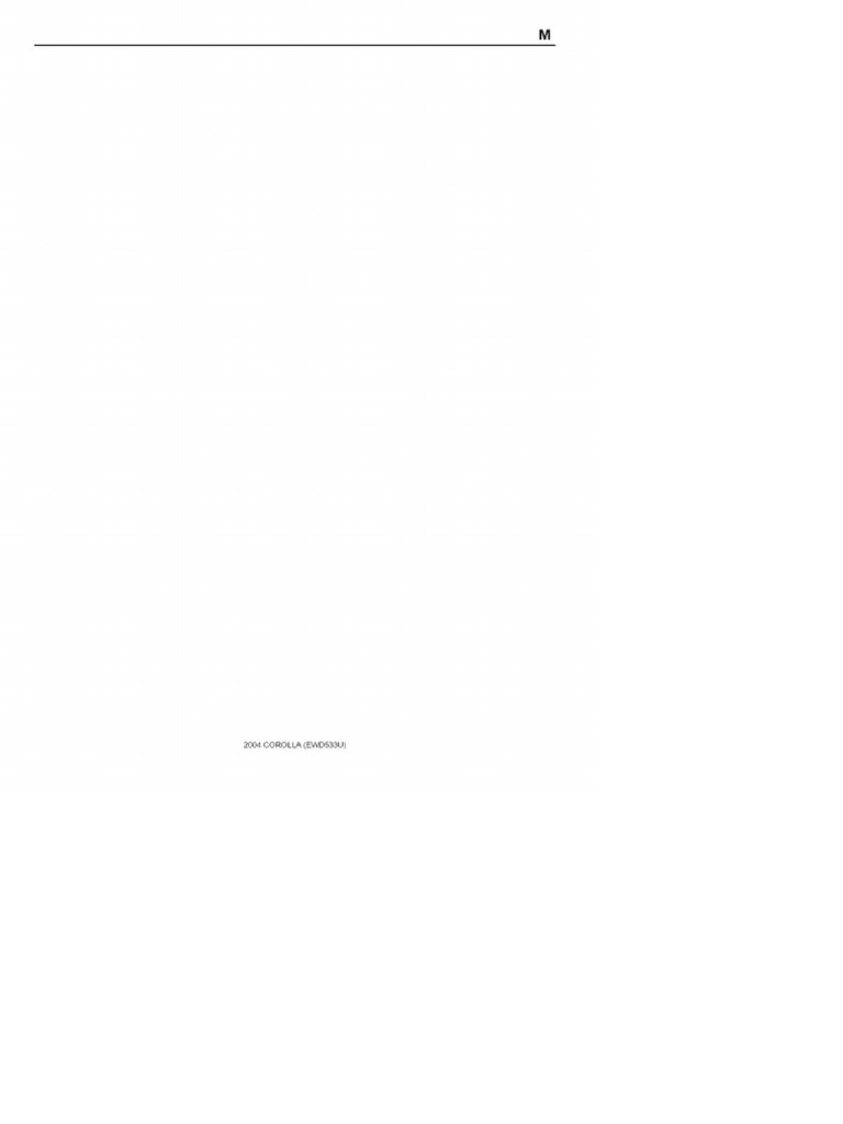 Toyota Corolla 2004 EWD Overall Diagram | PDF