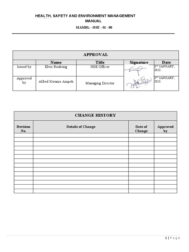 Ehs Manual | PDF | Internal Audit | Risk Assessment