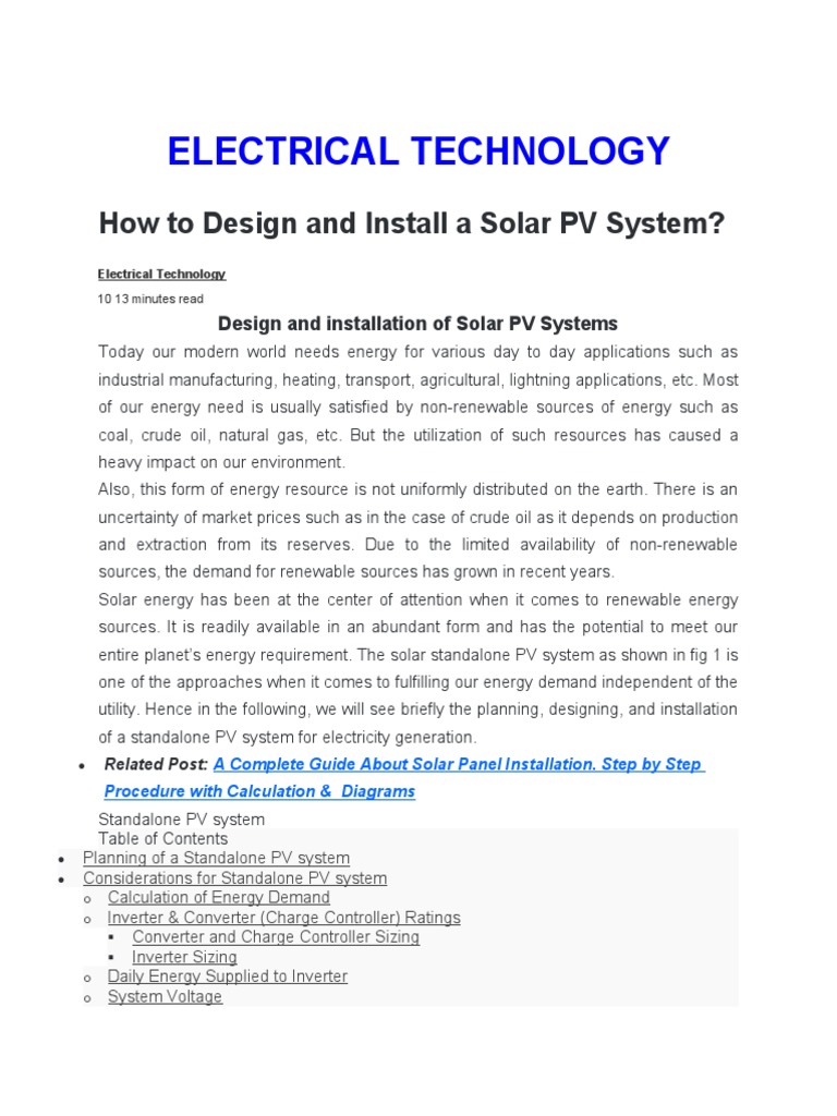 Solar | PDF | Photovoltaic System | Photovoltaics
