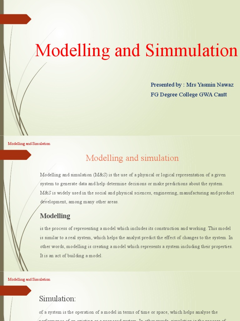 Modelling and Simmulation | PDF