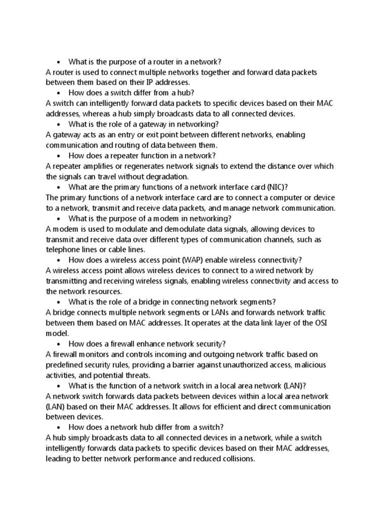 Networking Viva | PDF | Computer Network | Transmission Medium