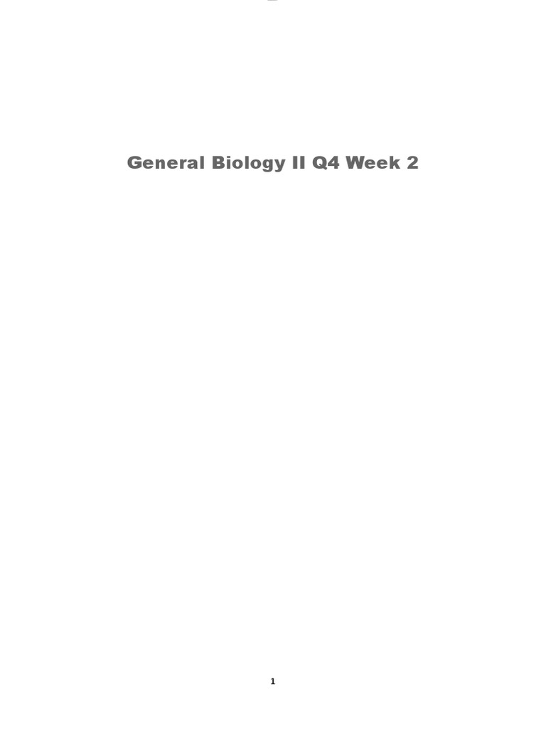 General Biology II q4 Week 2 | PDF | Blood | Respiratory System