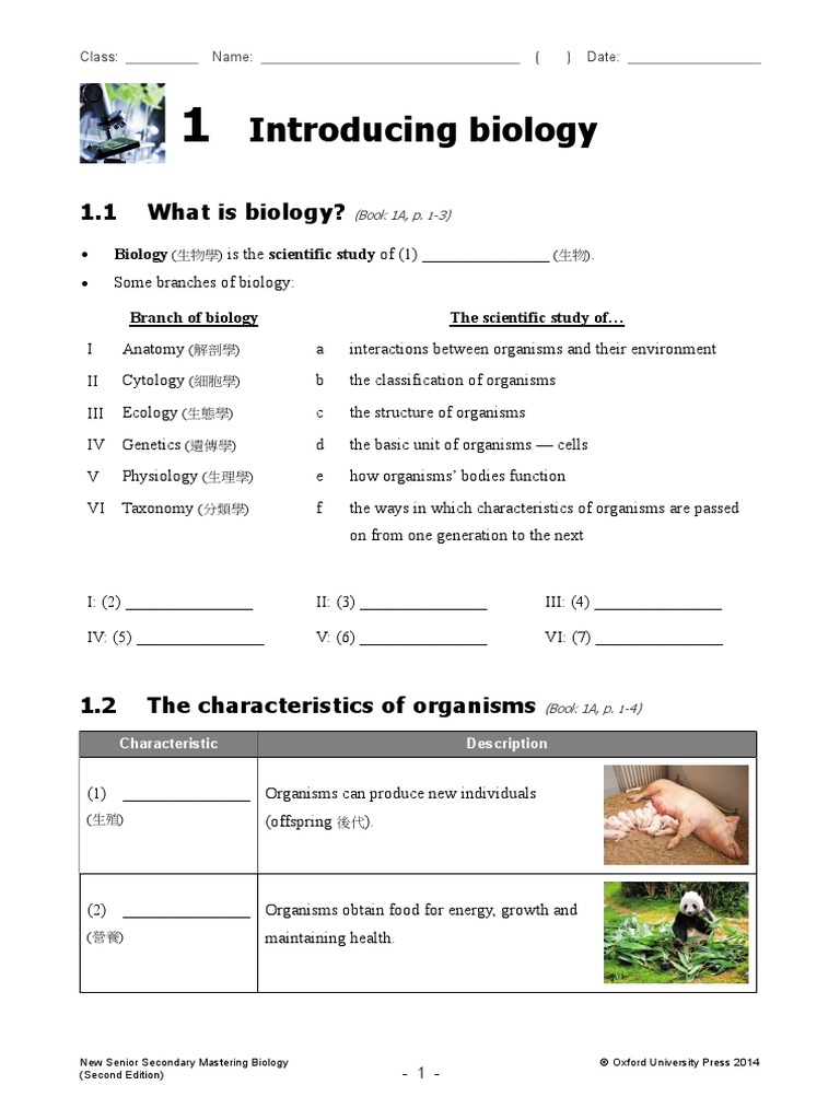 CH 1 Introducing Biology | PDF