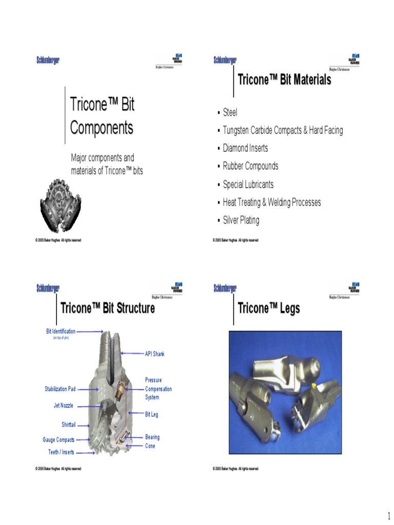 Tricone Bit Design Handouts | PDF | Bearing (Mechanical) | Friction