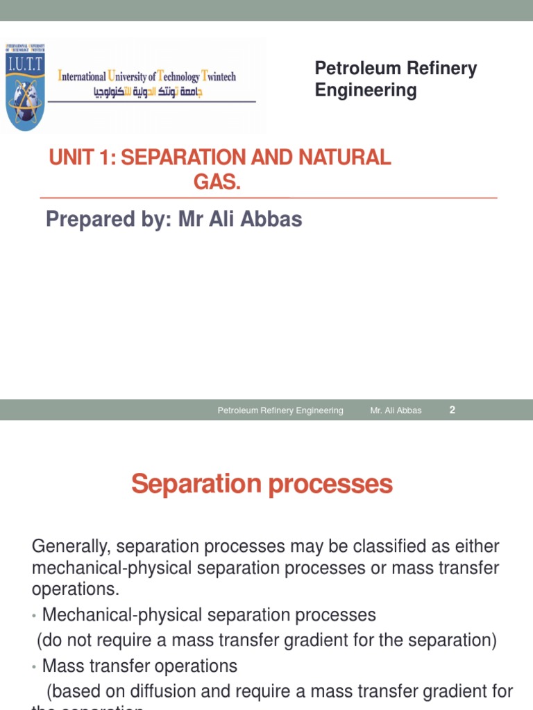 Chapter 2 Separation and Natural Gas | PDF