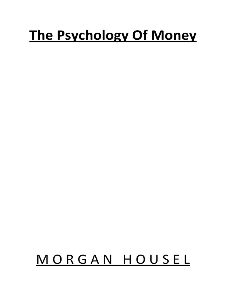 The Psychology of Money | PDF | Investing | Risk