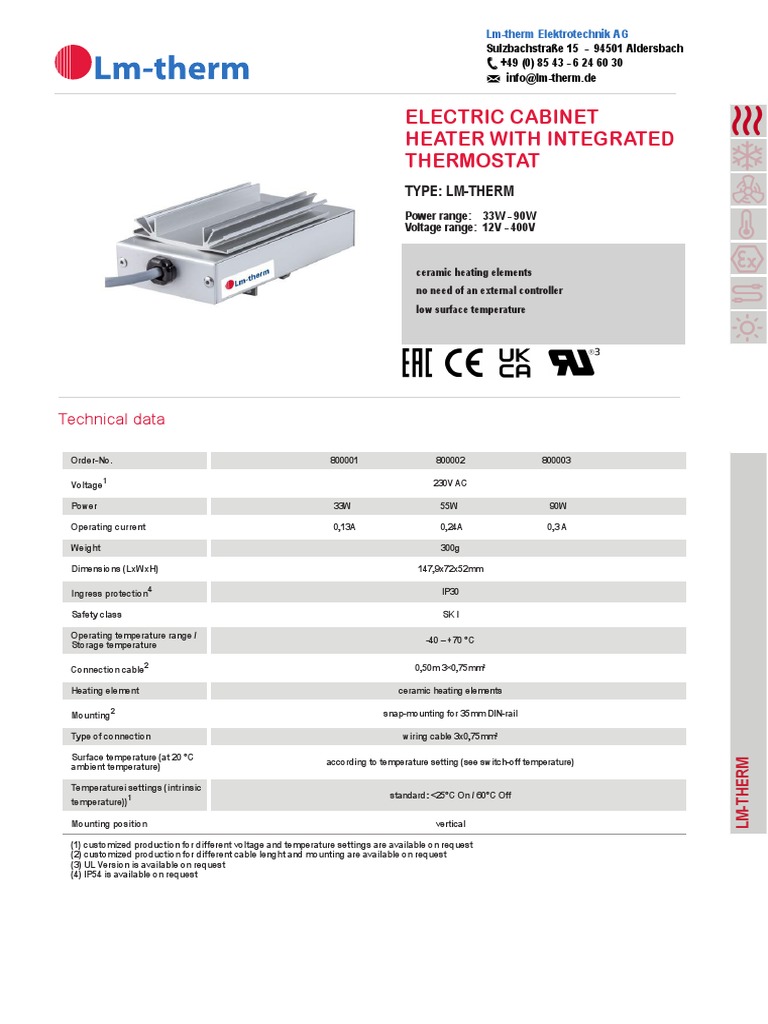 Data Sheet Lm-Therm | PDF | Building Automation | Thermodynamics