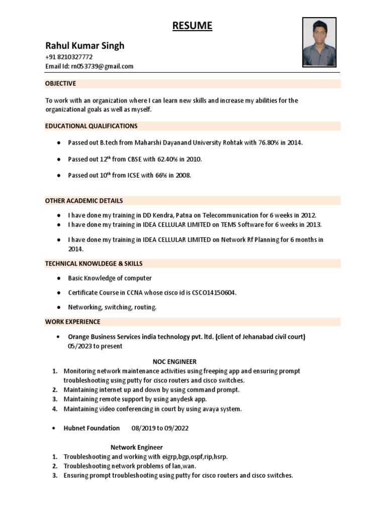 Rahul Latest Resume | PDF