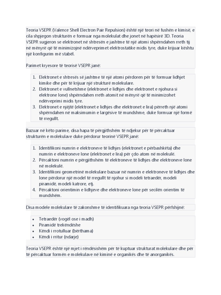 Teoria VSEPR | PDF