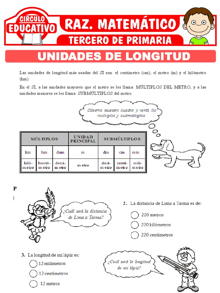 Medidas de Longitud para Tercer Grado | PDF | Longitud | Unidades de medida