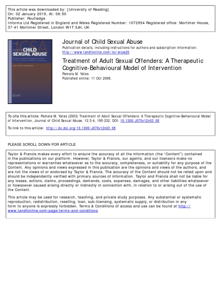 CBT Sexoffenders | PDF