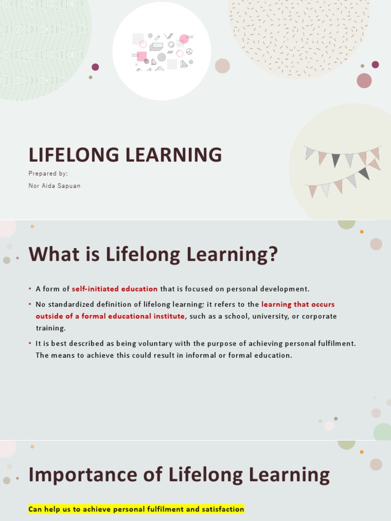 Lifelong Learning | PDF | Lifelong Learning | Learning
