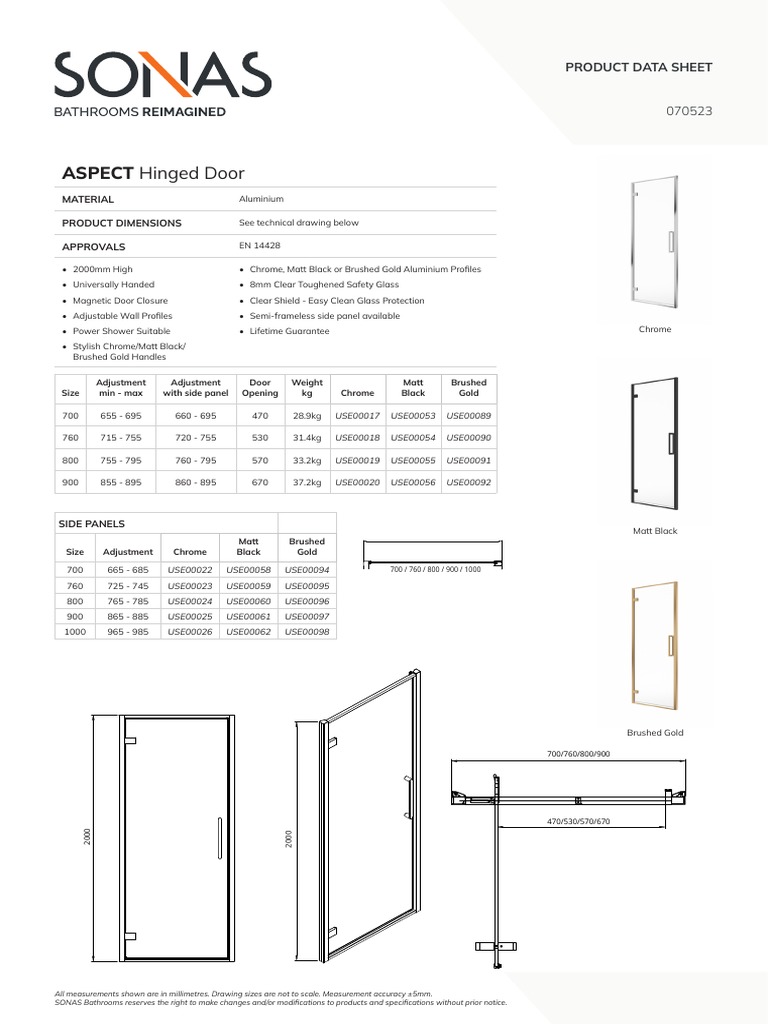 Aspect Hinged Doors | PDF | Door | Building Engineering