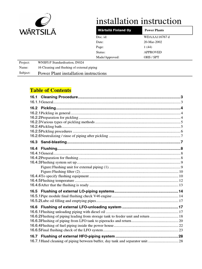 Cleaning and Flushing of External Piping | PDF | Pump | Valve