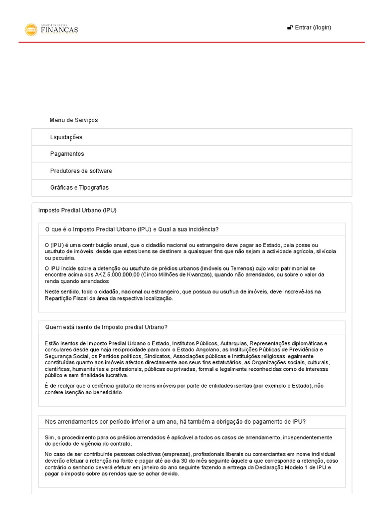 Imposto Predial Urbano | PDF