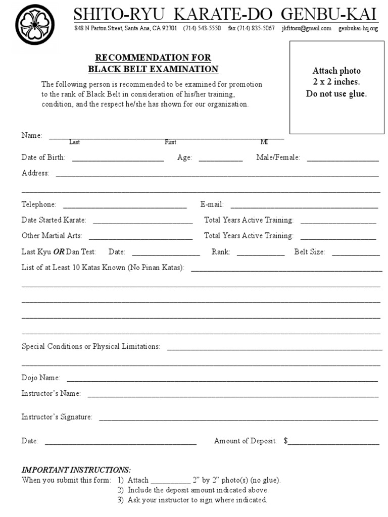 BB Recom For Test Karate Genbu Kai | PDF | Karate | Individual Sports