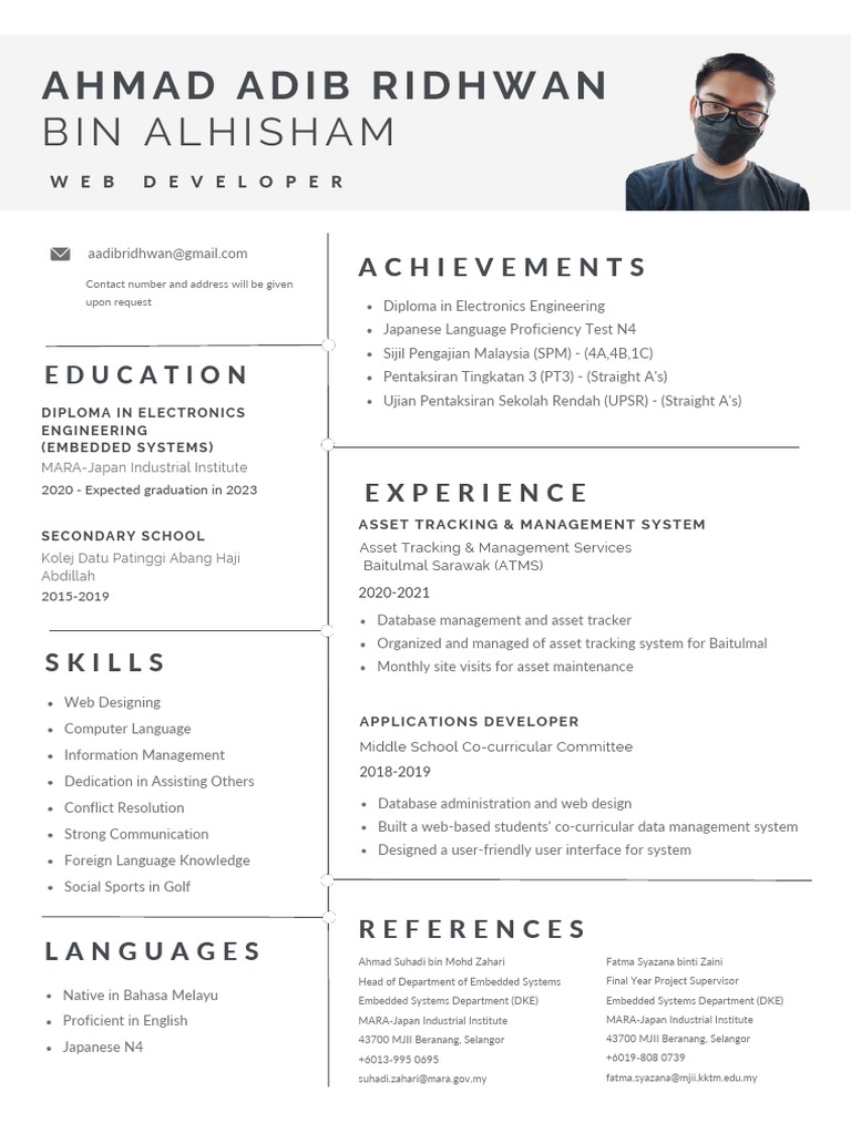 Grey Clean CV Resume Photo | PDF | Computing | Information Technology