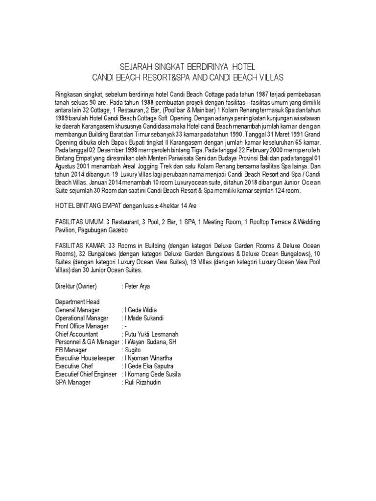 Sejarah Hotel CBC | PDF