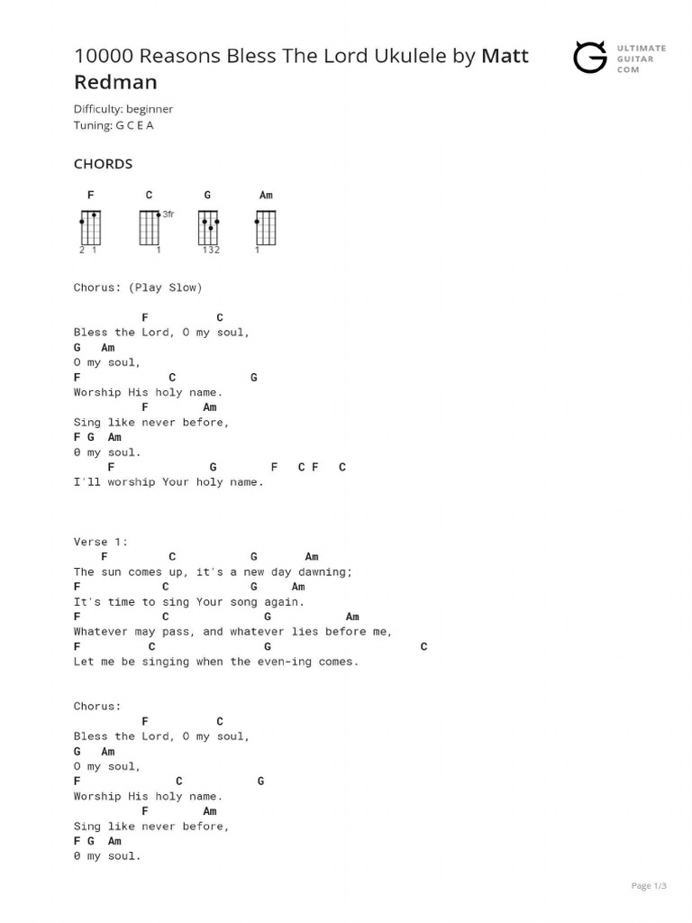 bless the lord ukulele | PDF