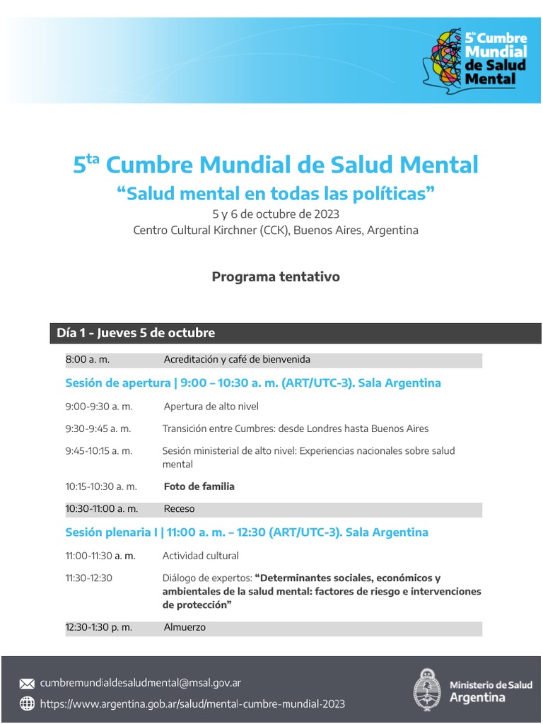 Programa Tentativo Gmhs 2023 0 | PDF