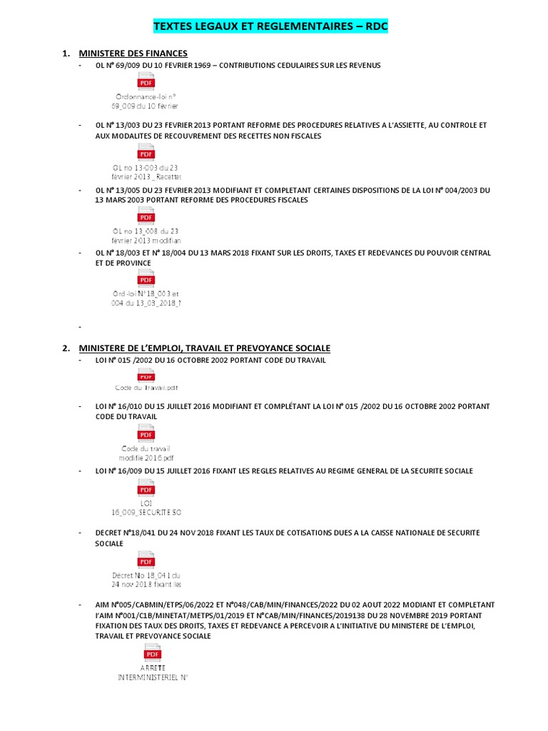 Textes Legaux Et Reglementaires | PDF