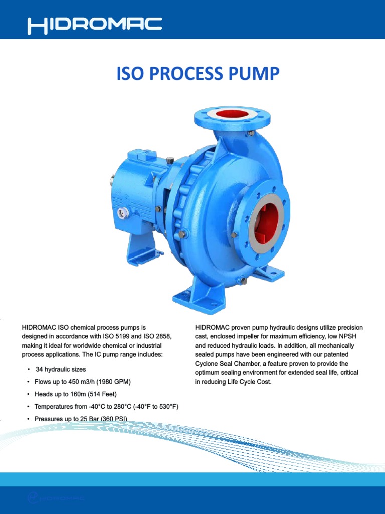 Brochure ISO Bomba de Proceso | PDF