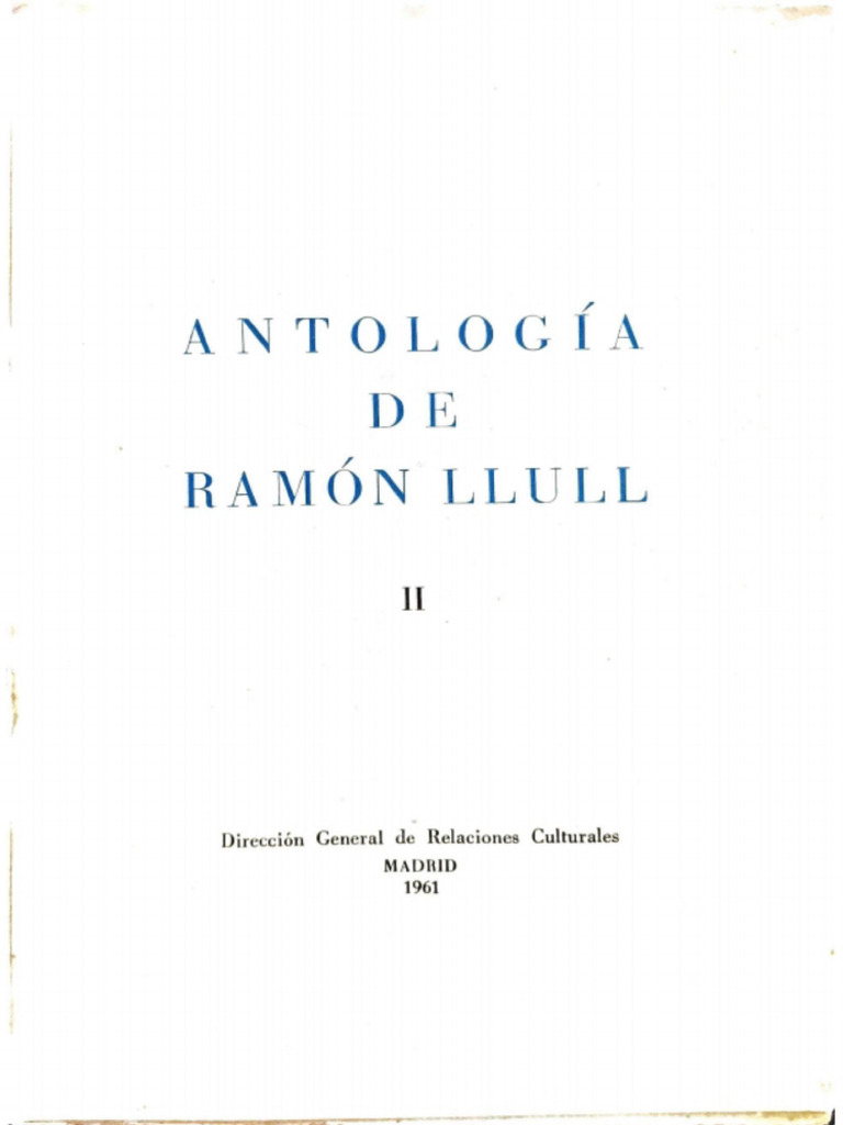 Ramón Llull - Obras Místicas | PDF