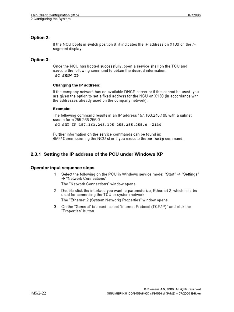 Setting IP For PCU | PDF | Ip Address | Computer Network Setting IP For PCU | PDF | Ip Address | Computer Network